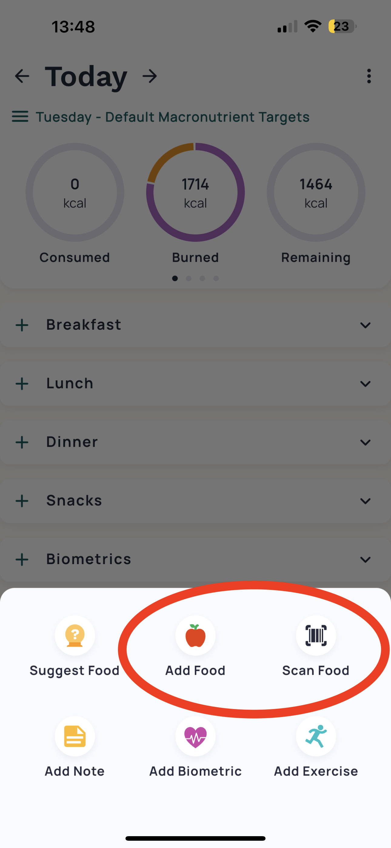 Mobile - Add a Food – Cronometer