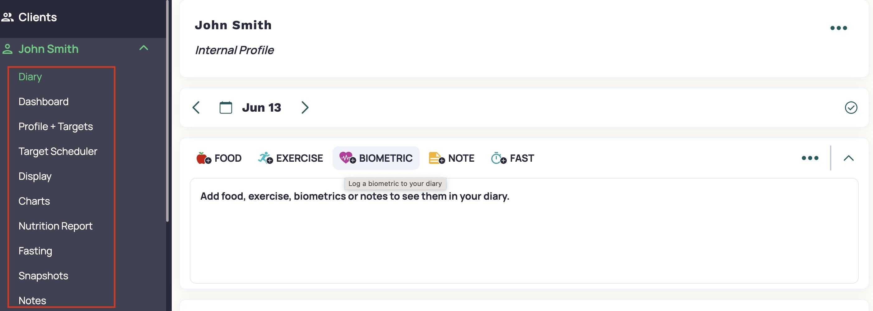 Pro - Client Profile – Cronometer