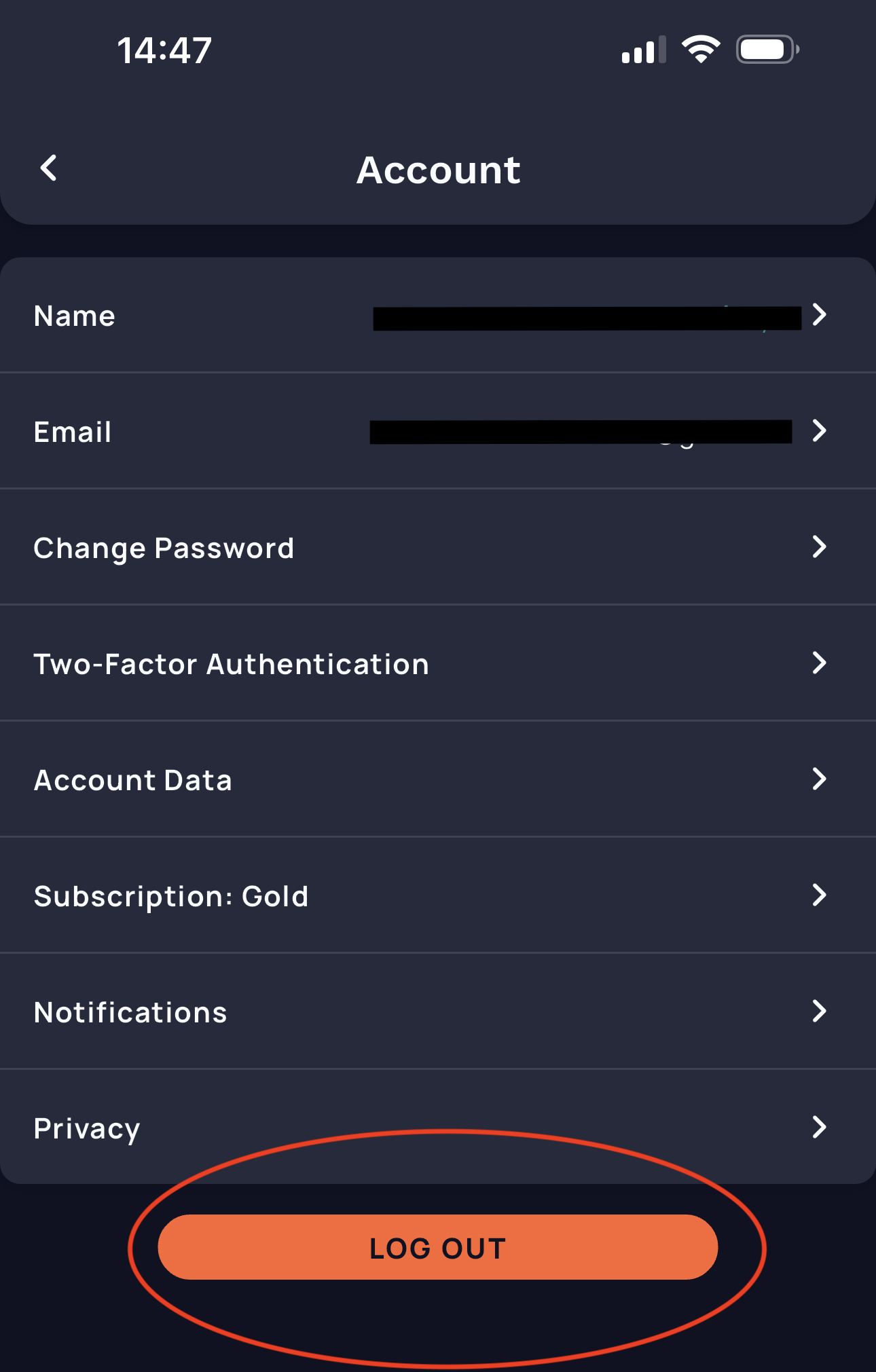 Mobile - Account – Cronometer