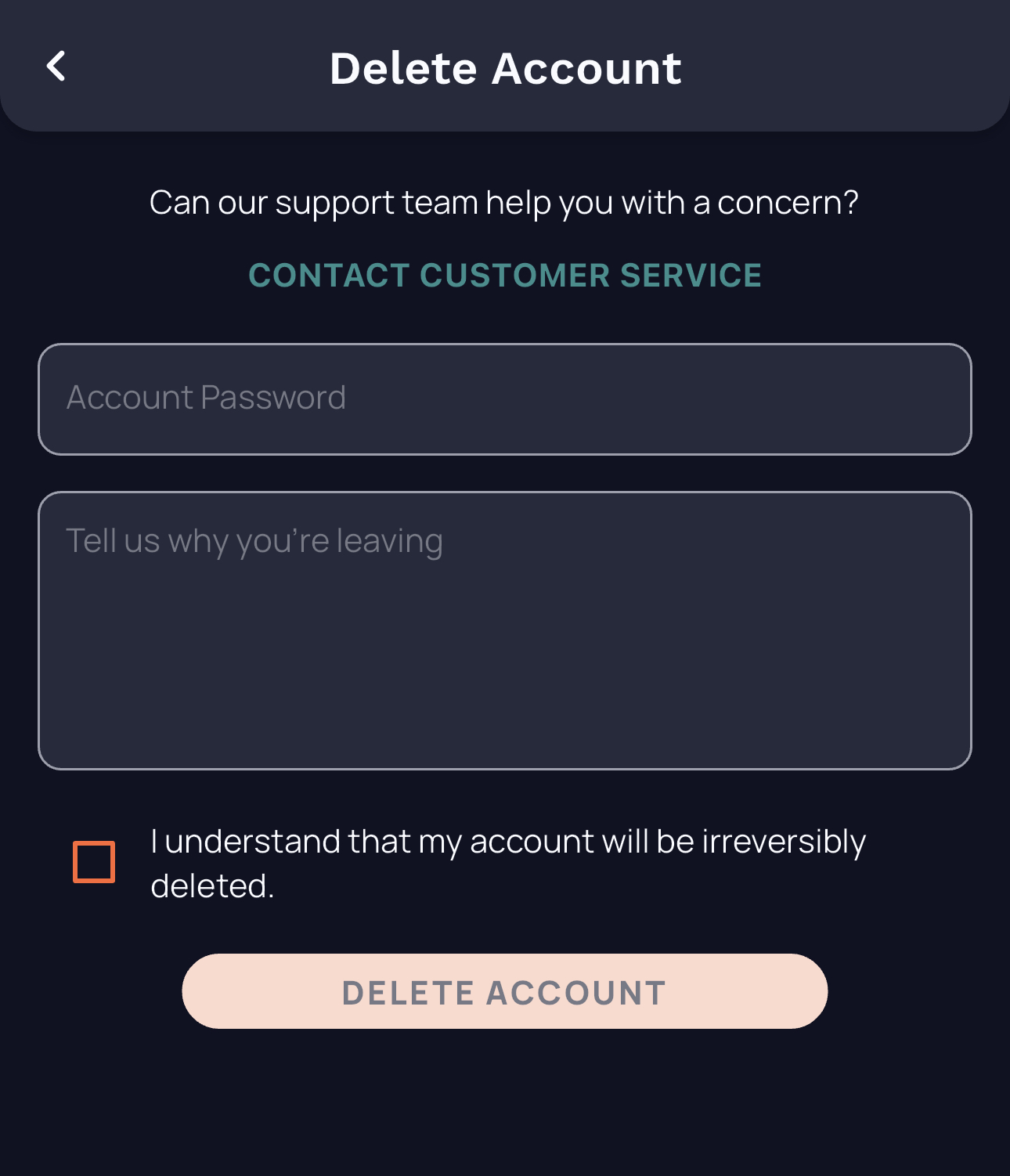 Mobile - Account – Cronometer