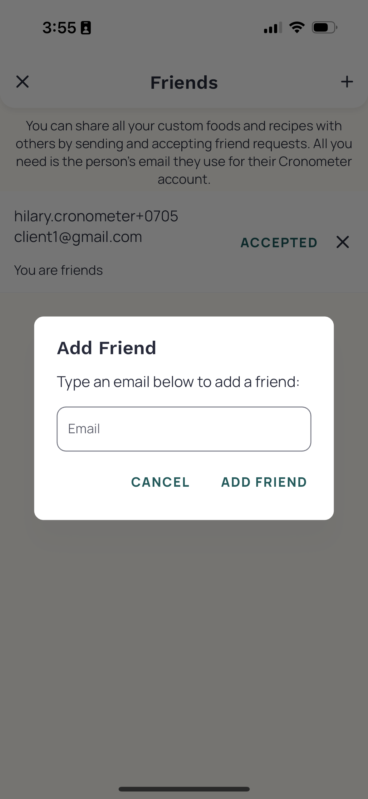 Mobile - Sharing – Cronometer
