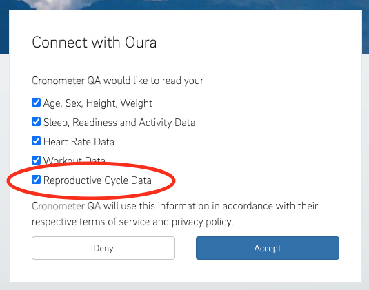 Cycle Tracking – Cronometer