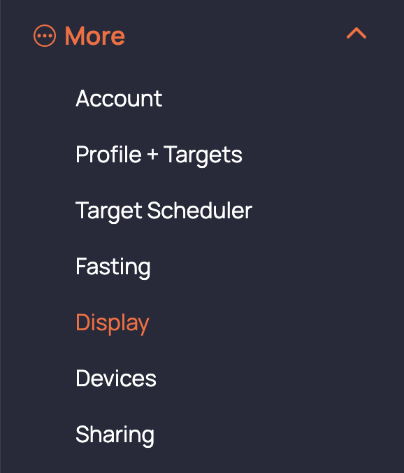 Display Settings – Cronometer