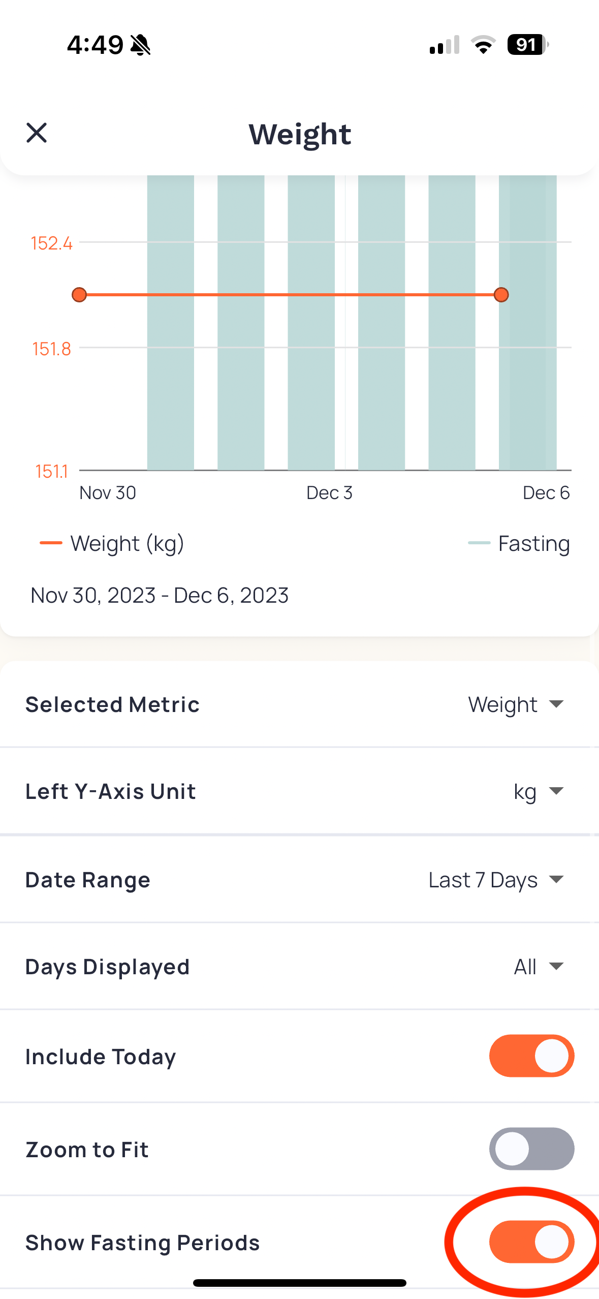 Mobile - Fasting – Cronometer