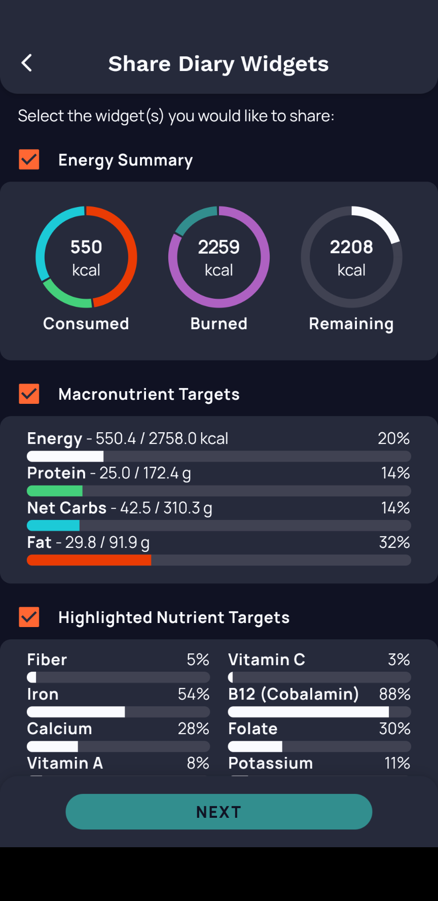 Mobile - Social Sharing – Cronometer