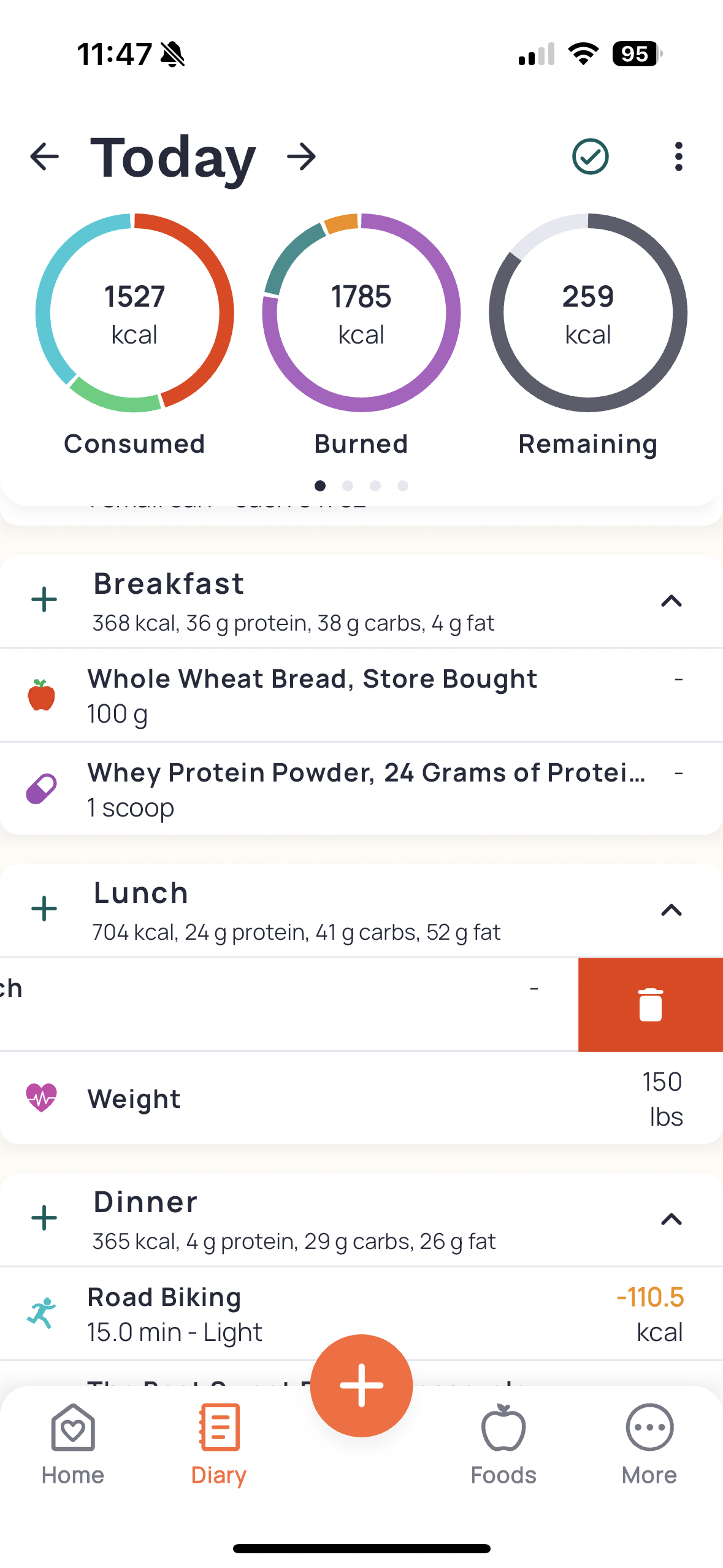 Mobile - Edit Diary Entries – Cronometer
