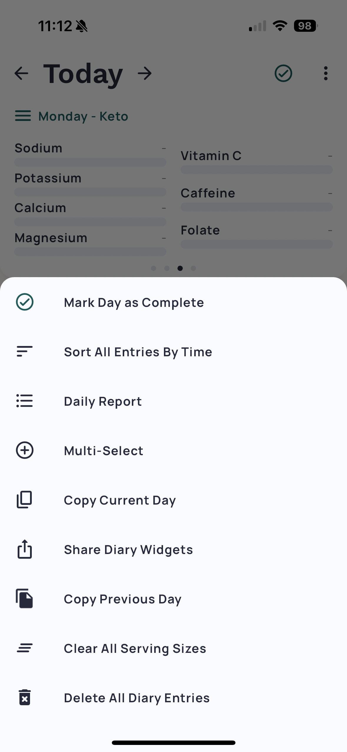Mobile - Edit Diary Entries – Cronometer