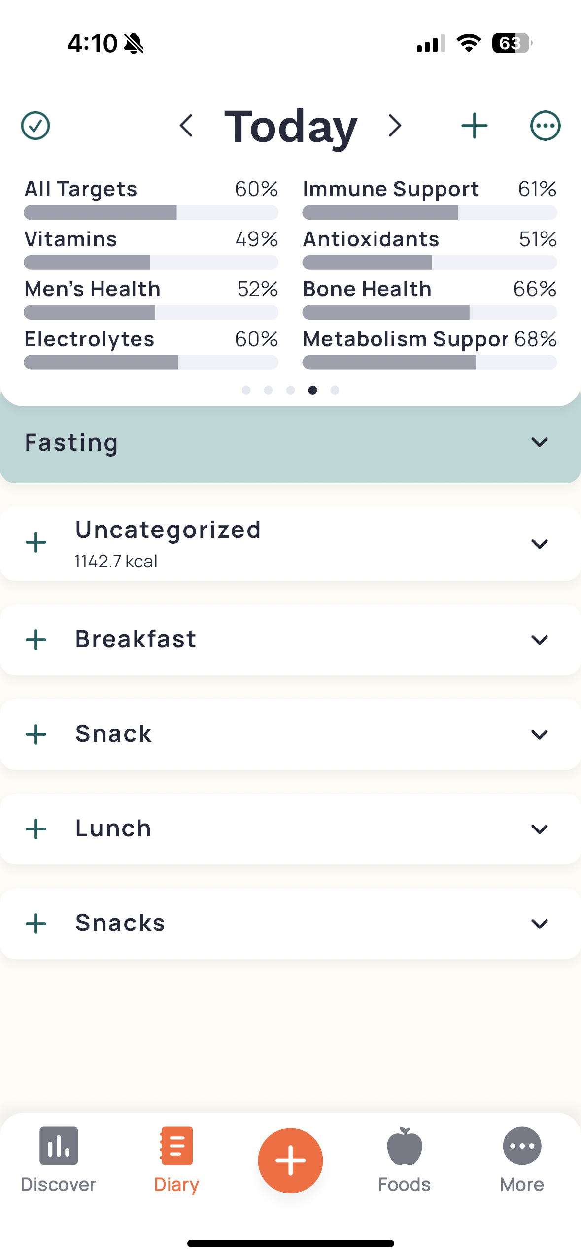 Mobile - Nutrition Scores – Cronometer