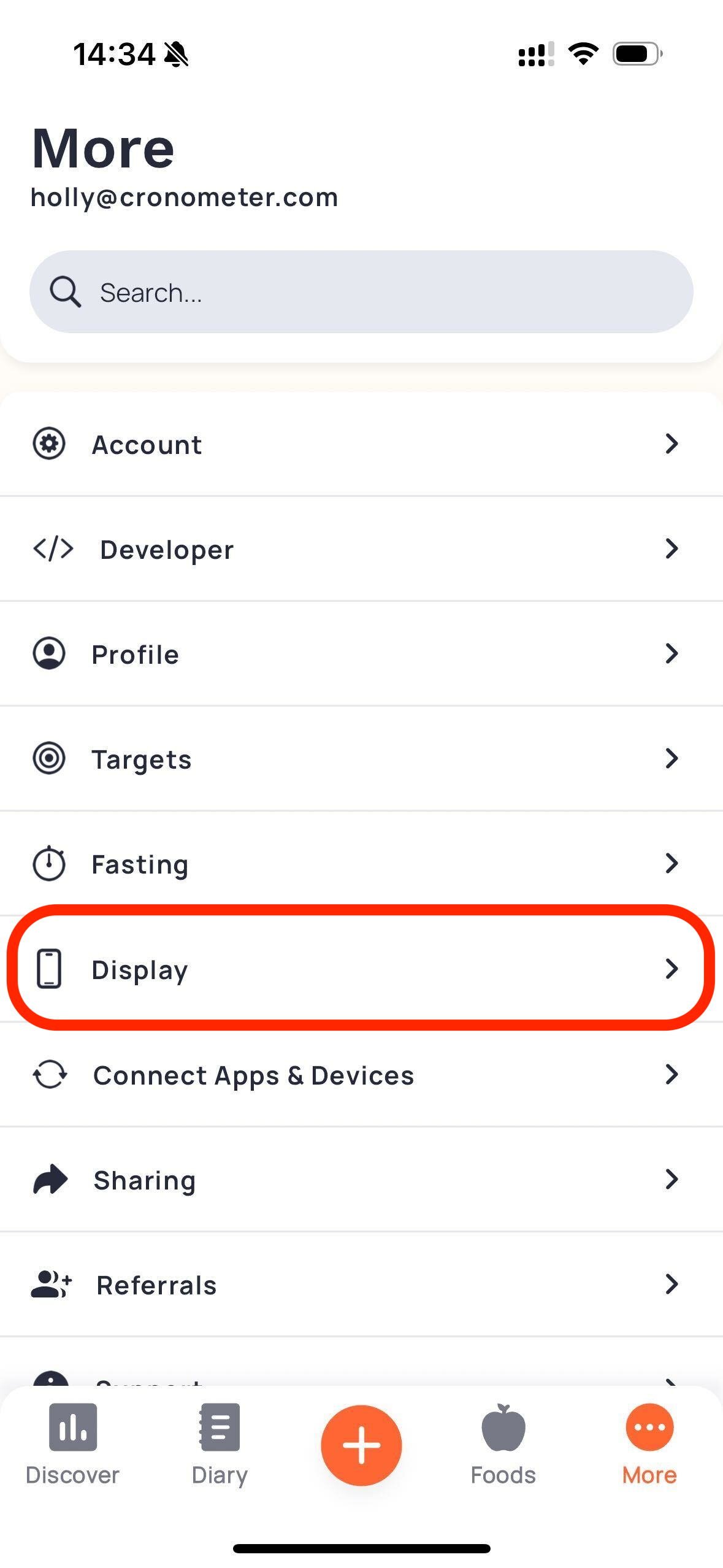 Mobile - Display – Cronometer