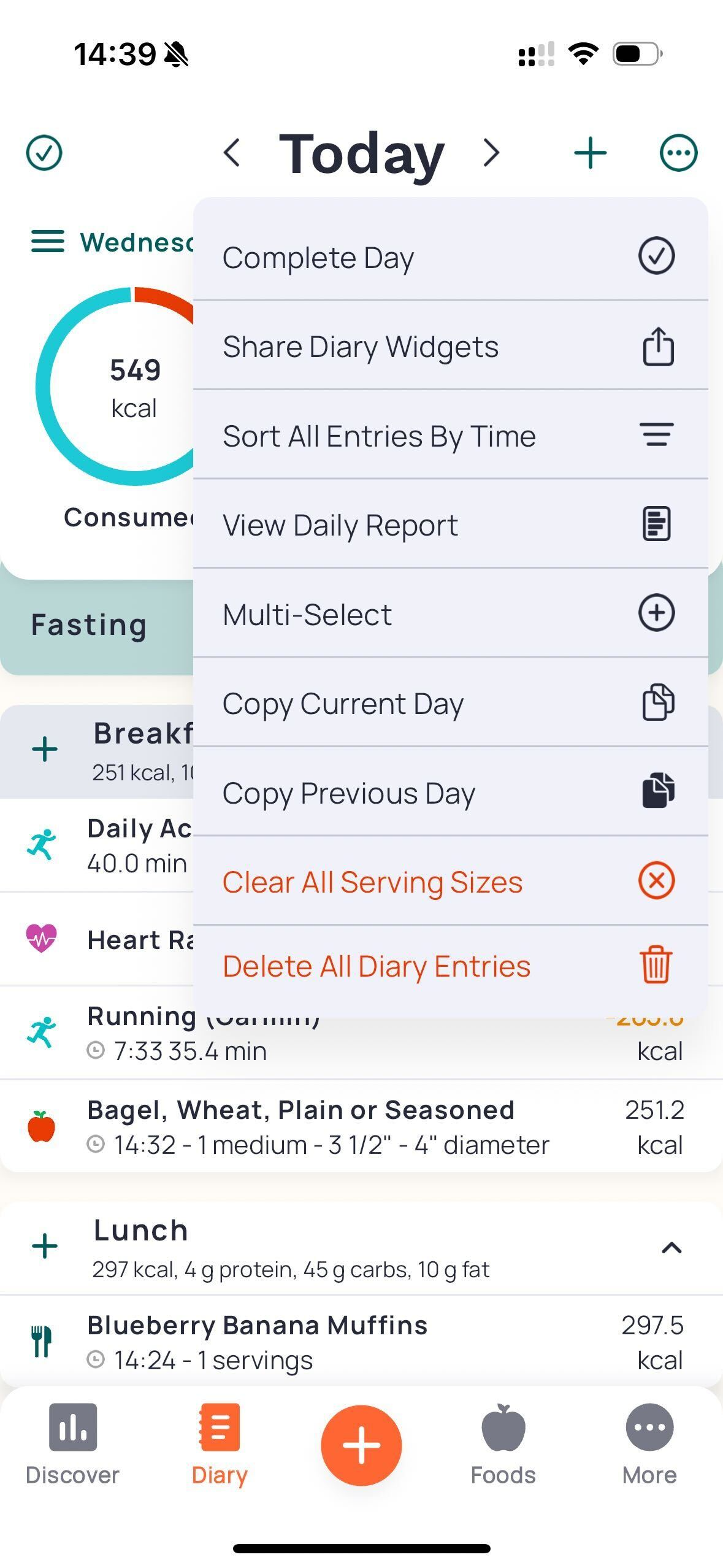 Mobile - Edit Diary Entries – Cronometer