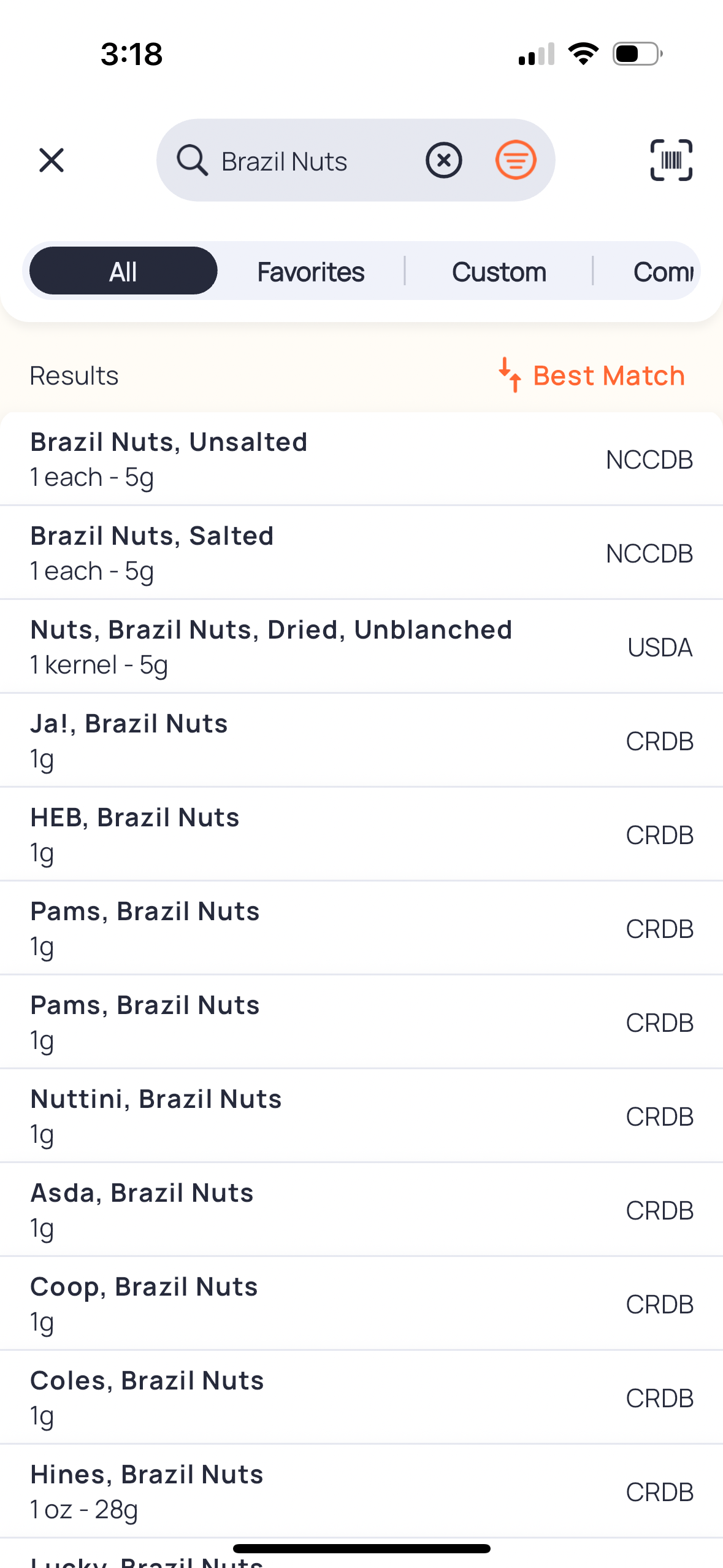 Mobile - Edit A Copy – Cronometer