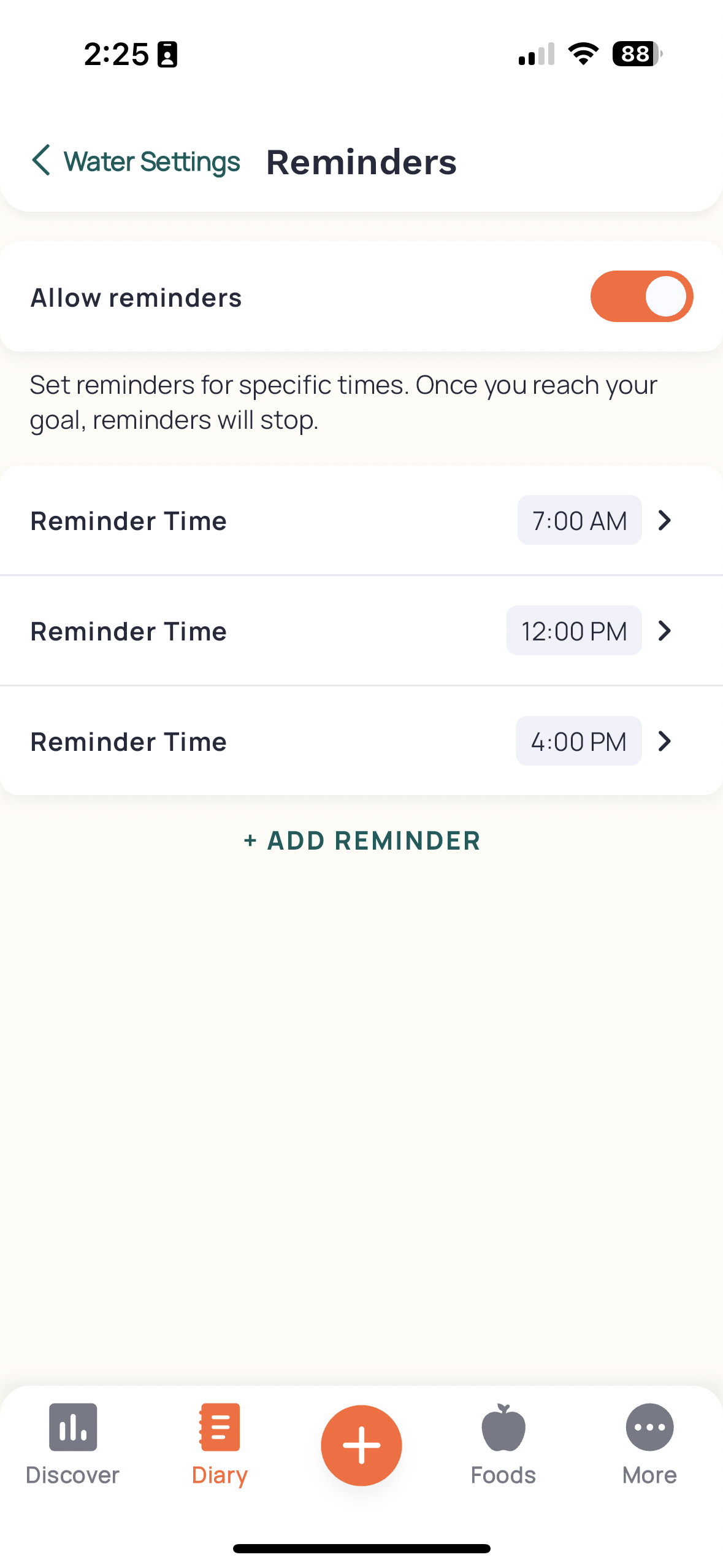 Mobile - Water Tracking – Cronometer