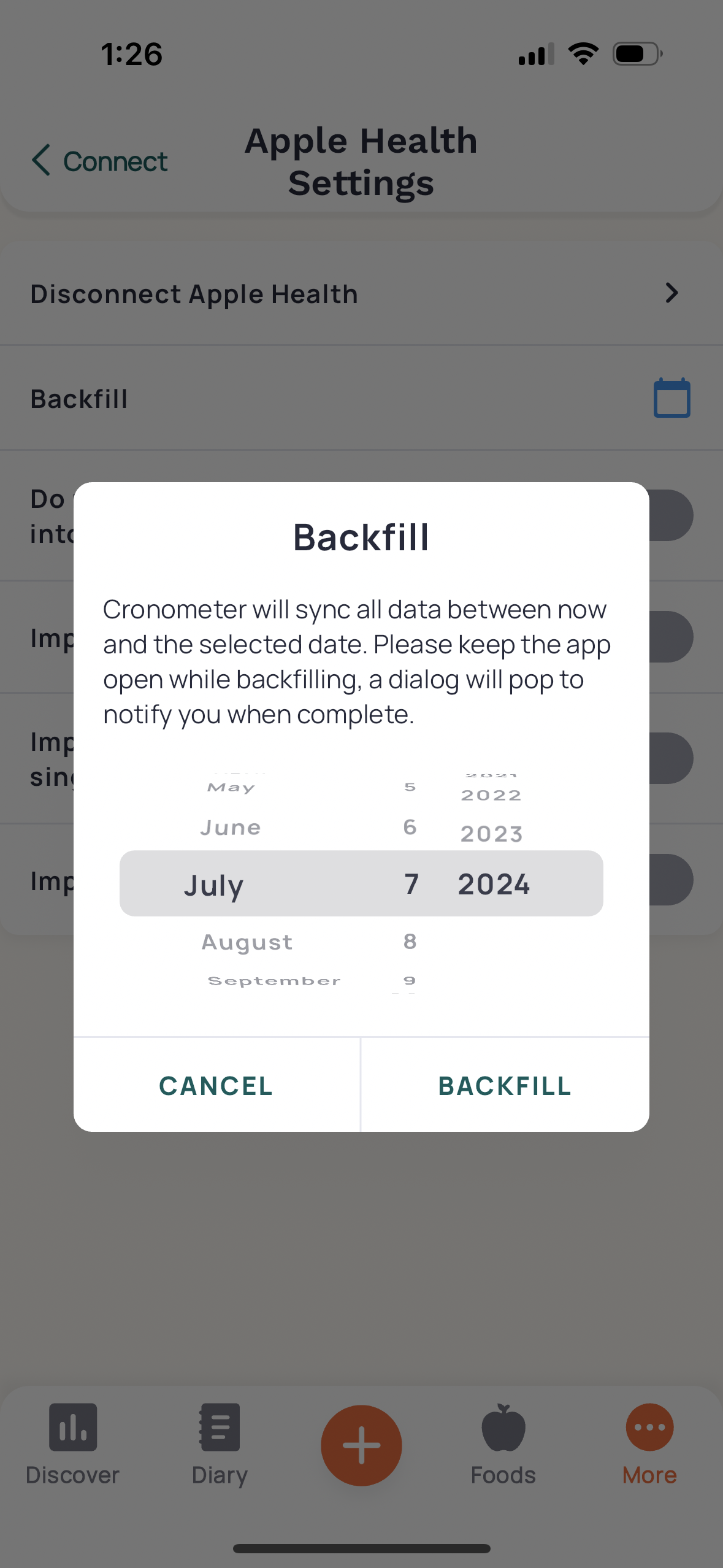 Apple Health & Apple Watch – Cronometer