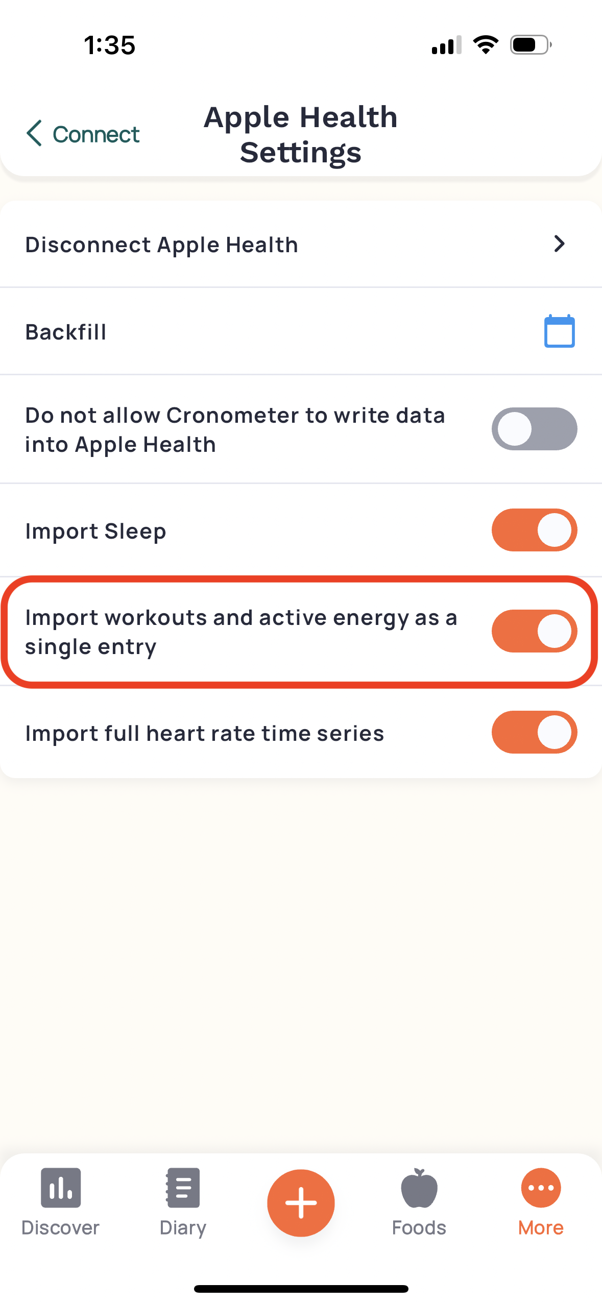 Apple Health & Apple Watch – Cronometer