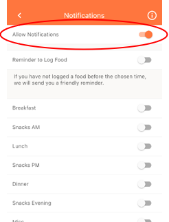 Mobile - Notifications – Cronometer